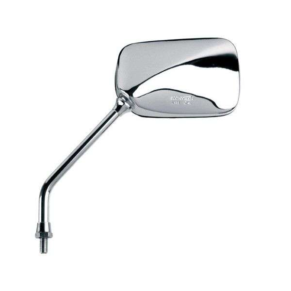 retrovisor moto cromado moto custom izquierdo | Nilmoto