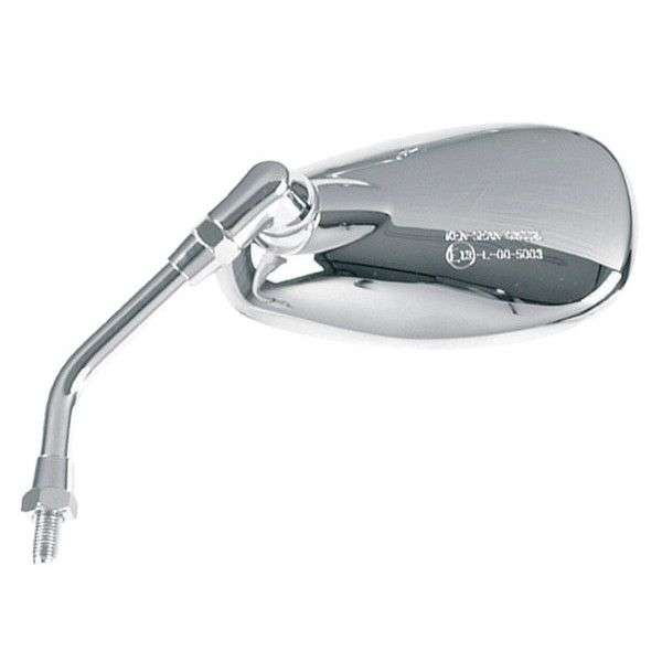 retrovisor moto cromado moto custom izquierdo | Nilmoto
