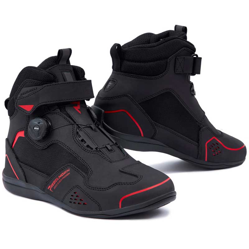 Botas de moto Spark II Rebelhorn negro-rojo | Nilmoto