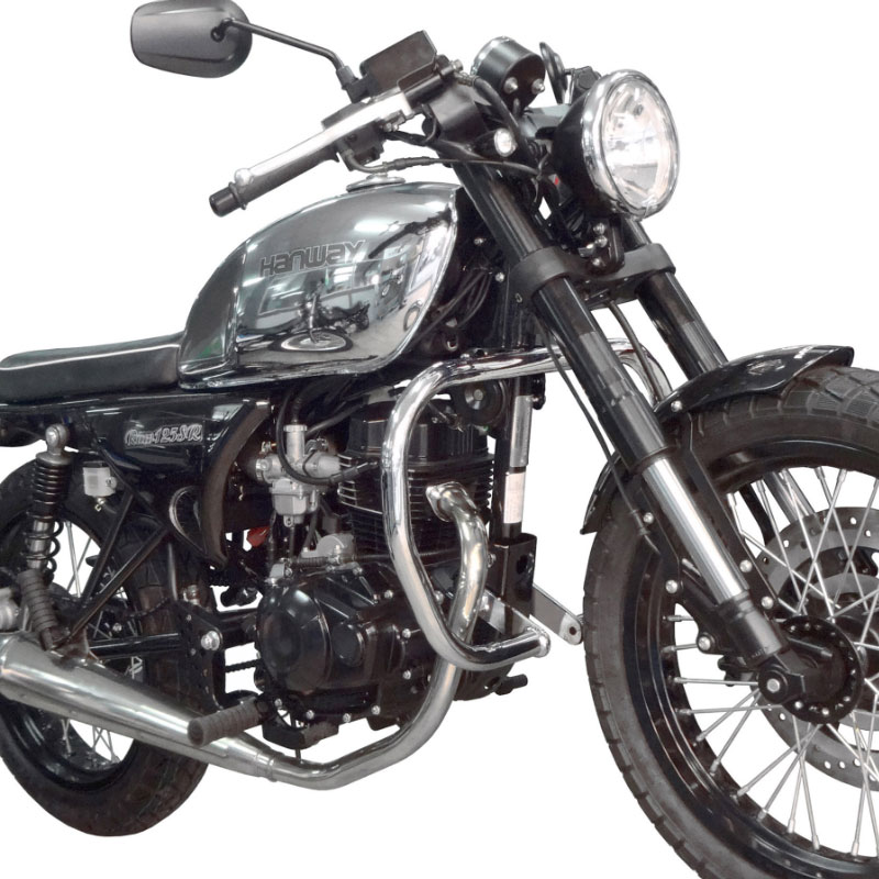 Defensa protector de motor Hanway Raw 125 SR Chrome | Nilmoto