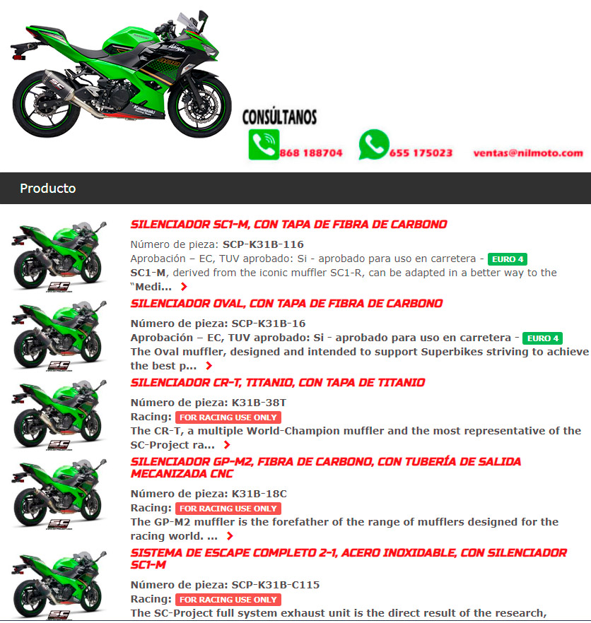 Escape SC Project Ninja 400 19-20 | Nilmoto
